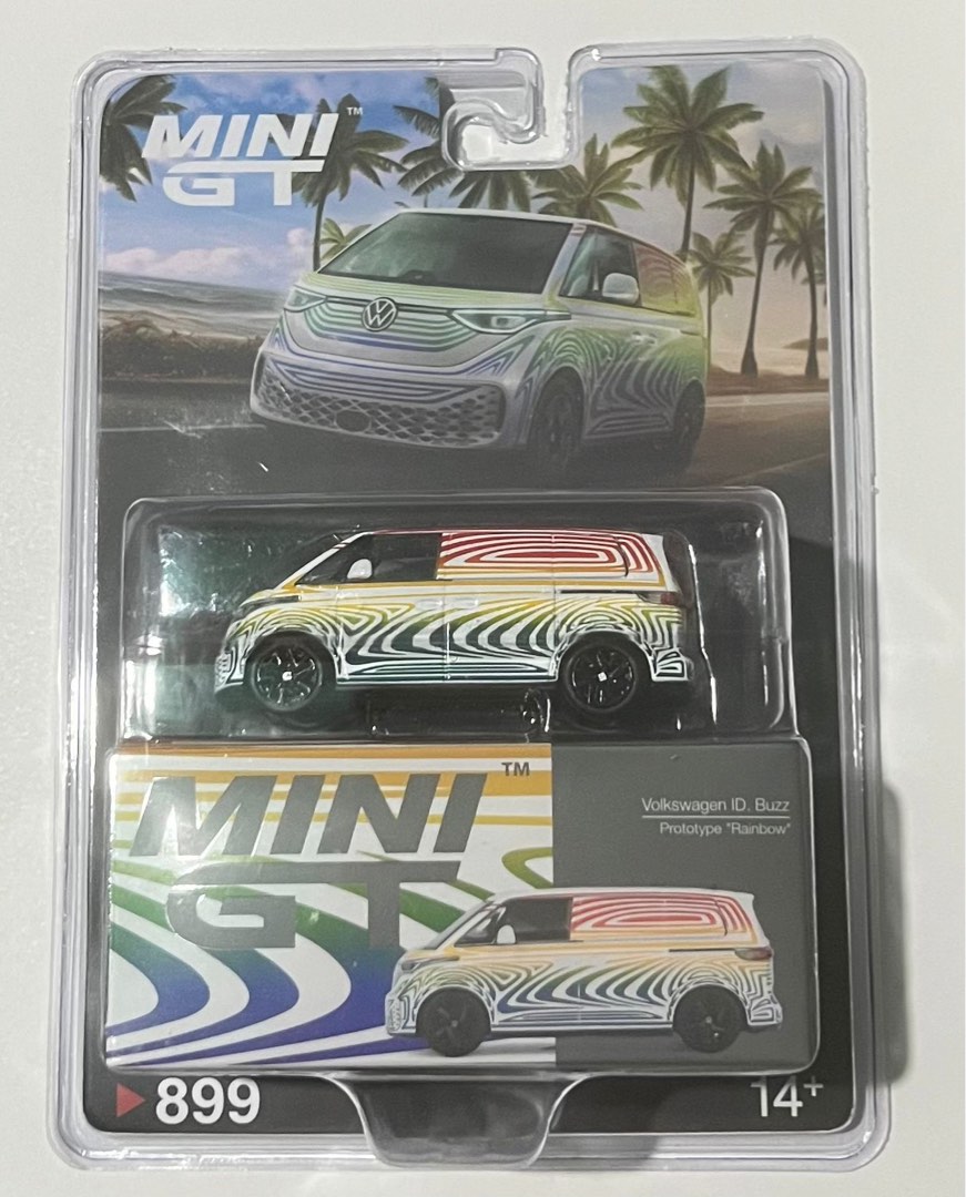 1/64 Minigt Volkswagen ID Buzz (Rainbow) Blister. Not Hotwheels, Kaido ...