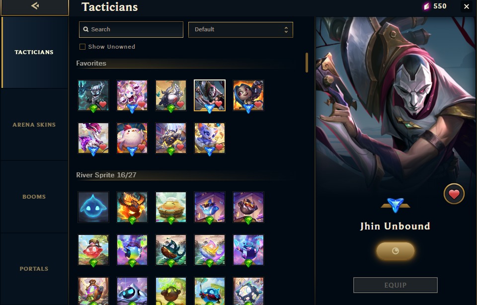164 skins with SUPER Stacked TFT SKINS LIKE JHIN UNBOUND, CHIBI YUUMI ...