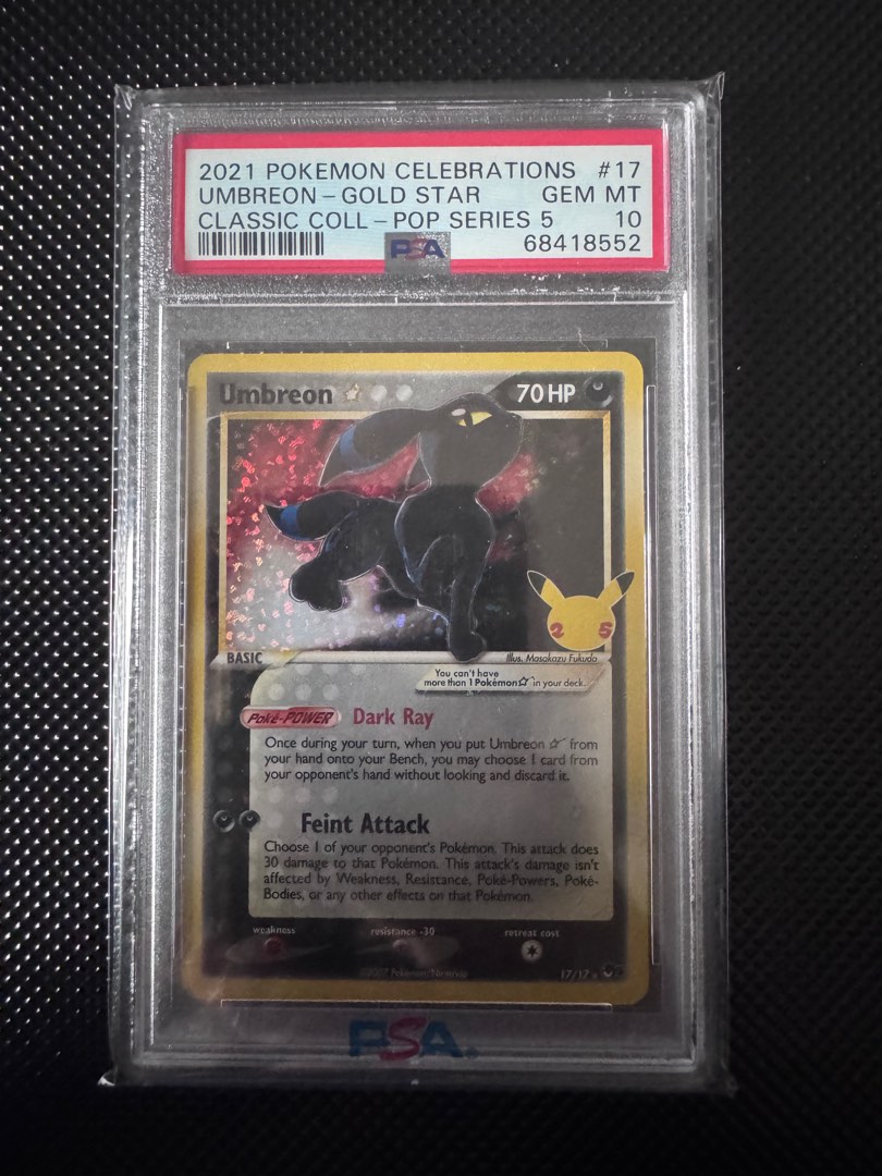 2021 Pokémon Celebrations Umbreon Gold Star #17 – PSA 10 Gem Mint ...