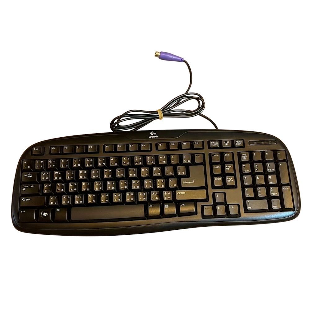 二手 瑞士 Logitech 羅技 PS/2 鍵盤 Keyboard100 型號Y-SAH83 有線鍵盤人體工學, 電腦及科技產品, 電腦周邊 ...