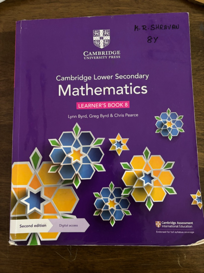 Cambridge Lower Secondary Mathematics Learner's Book 8, Hobbies & Toys ...