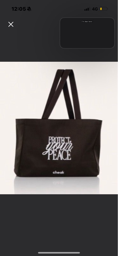 Cheak Protect Your Peace Tote Bag - Brown, Women's Fashion, Bags ...