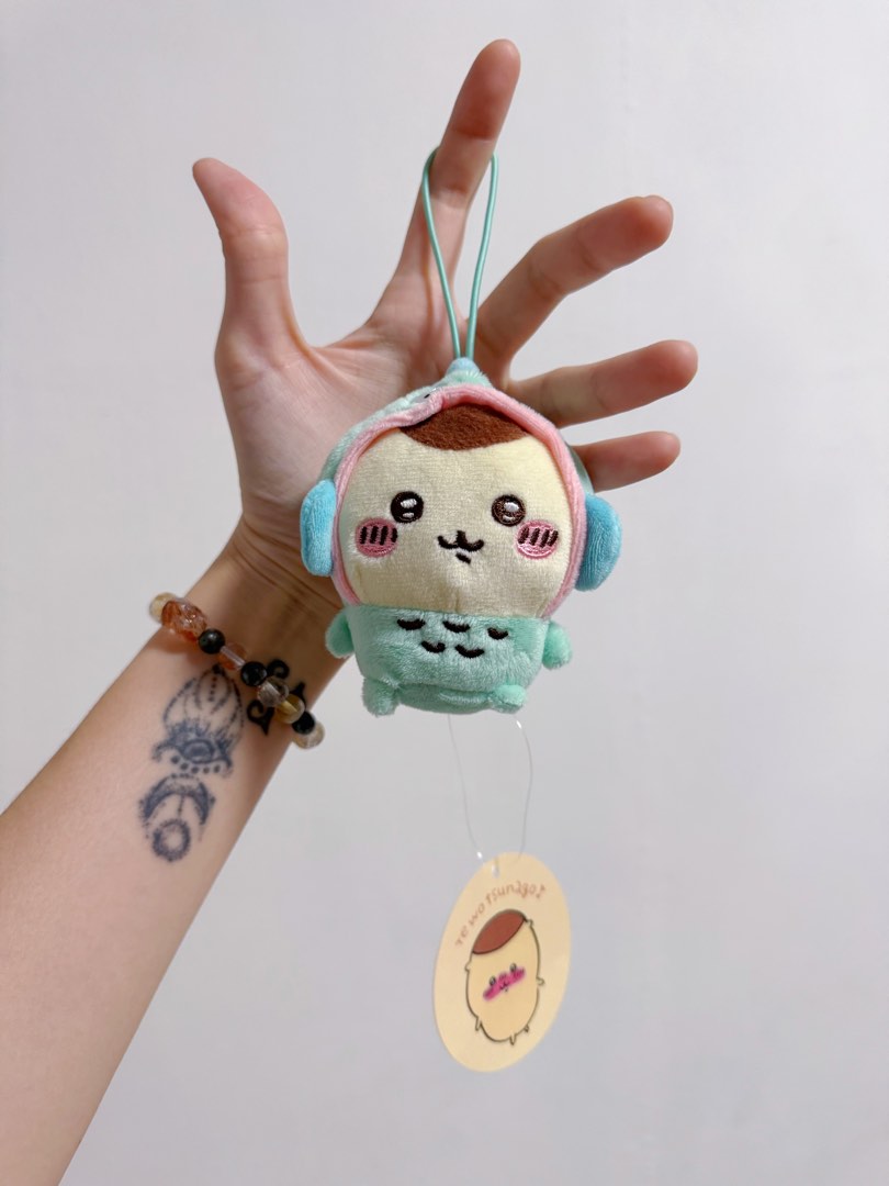 Chiikawa - Kuri Manju In Hangyodon Outfit Plushie Keychain, Hobbies ...