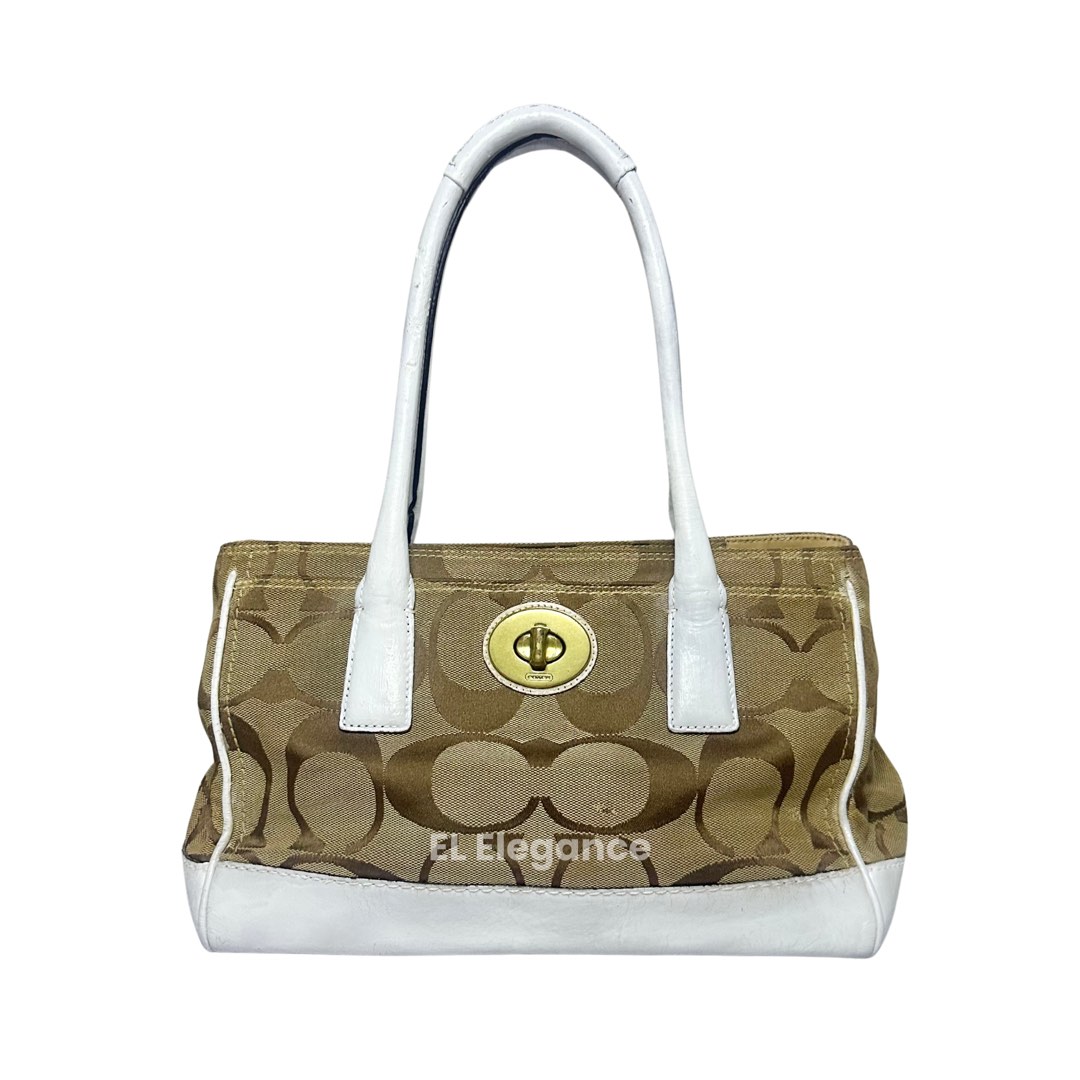 COACH - Hampton Madeline Signature Satchel Shoulder Bag, Women's ...
