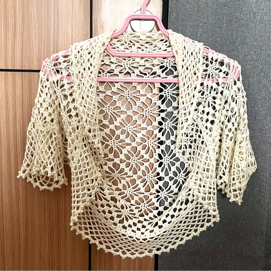 Crochet Shrug / Bolero, Fesyen Wanita, Pakaian Wanita, Baju Luaran di ...
