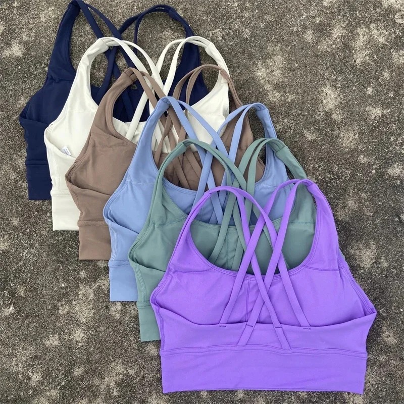 Cross Straps Sports Bra Women Gym Sports Top High Support Fitness ...