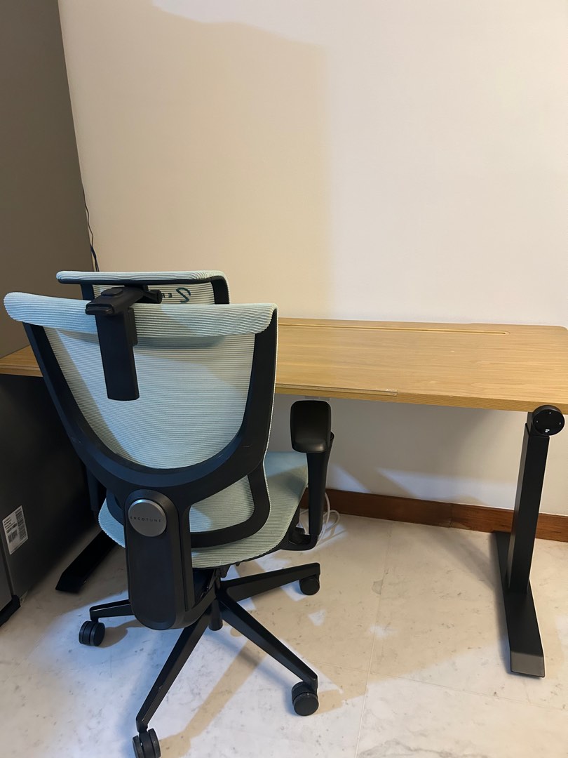 Everdesk Standing Desk + Ergotune Chair, Furniture & Home Living ...