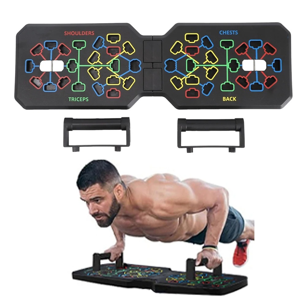 Folding Push-up Board Push-up Support Heavy Duty Portable Fitness ...