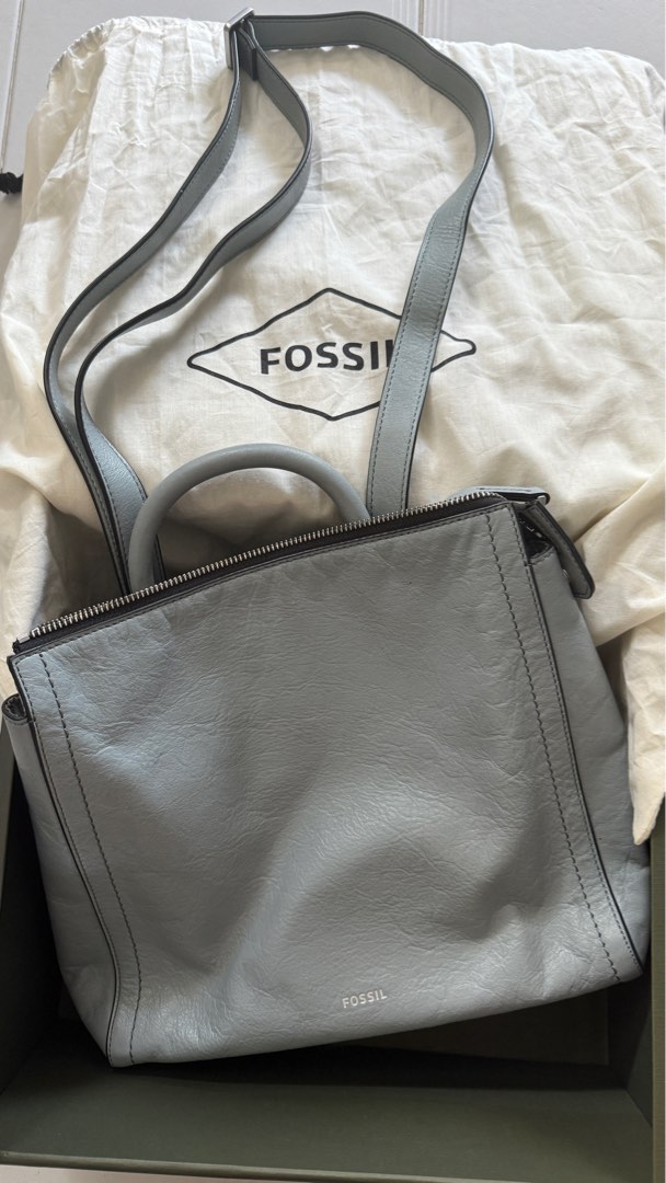 Fossil Light Blue Convertible Backpack, Women's Fashion, Bags & Wallets ...