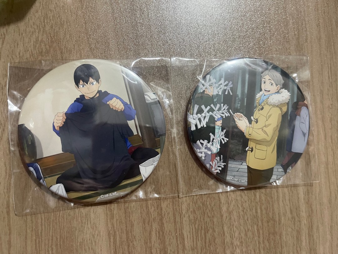 Haikyuu!! Button Badges - Kageyama & Sugawara, Hobbies & Toys ...