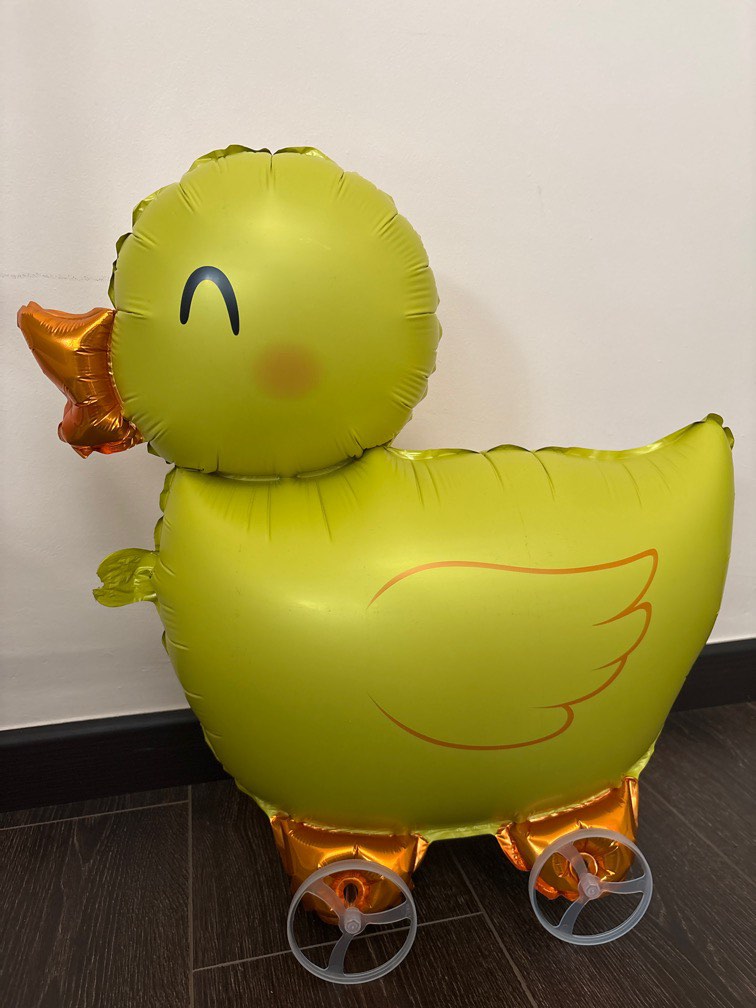 (FREE) Inflated Duck Aluminium Balloon on Wheels - Birthday, Hobbies ...