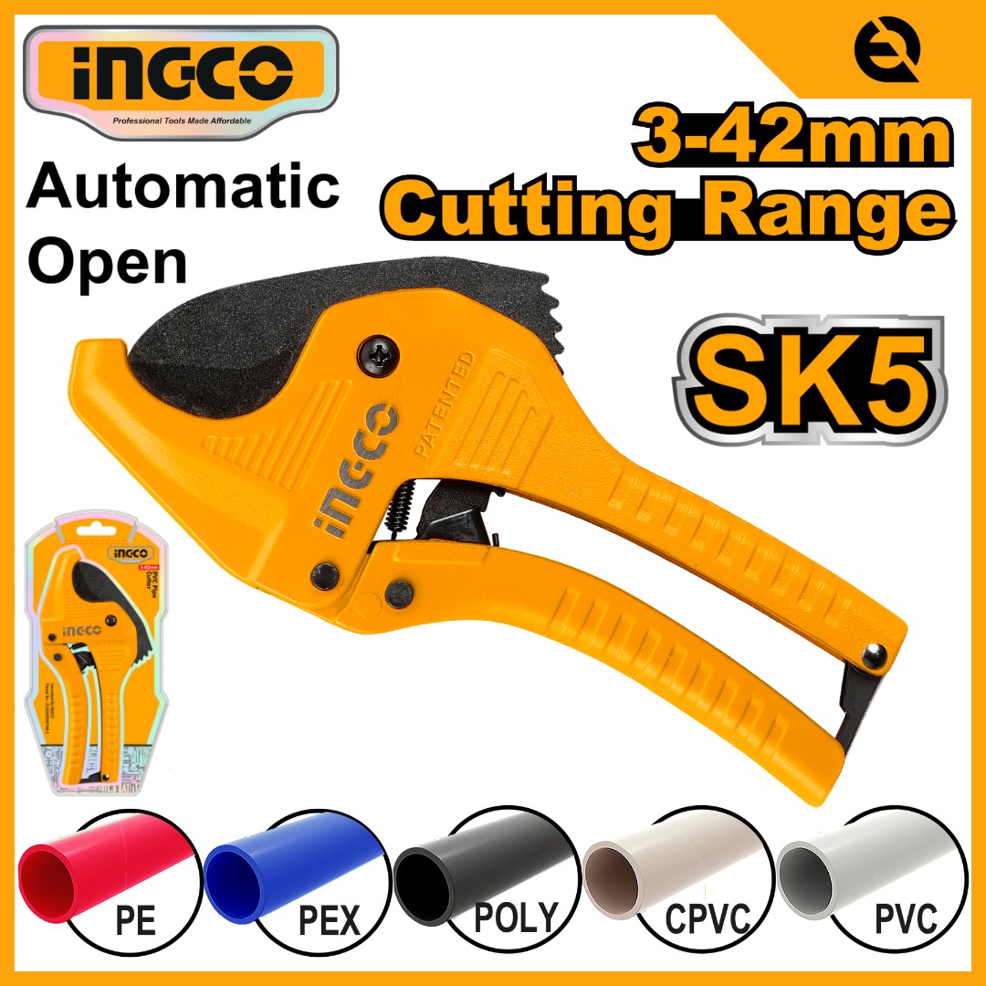 INGCO PVC PIPE CUTTER WITH AUTO OPEN FUNCTION HAND TOOL HPCS05428 ...