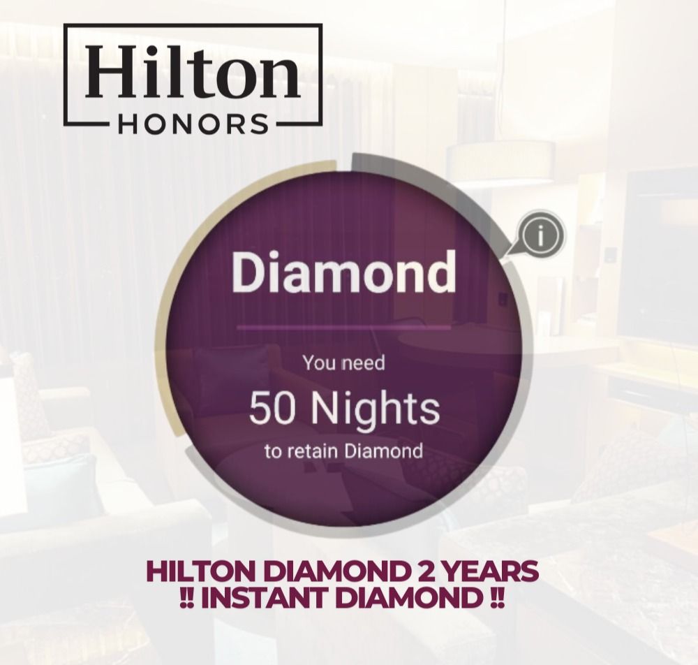 INSTANT Hilton Diamond Membership Free Lounge Executive Suite Upgrades ...