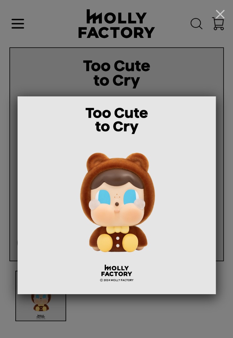 [包郵]泰國molly factory crybaby, 興趣及遊戲, 玩具 & 遊戲類 - Carousell