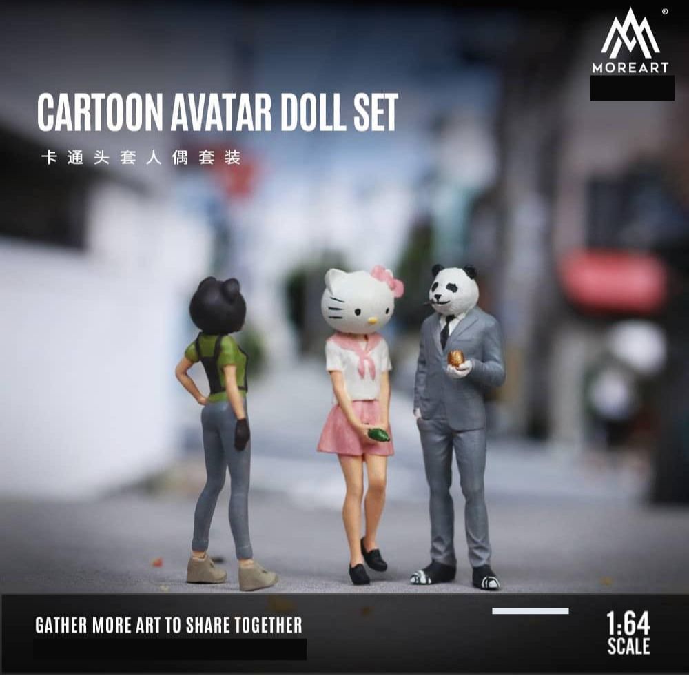 MoreArt 1/64 Scale Cartoon Avatar Figure Set Of Three Figures Resin ...