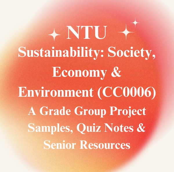 NTU Sustainability: Society, Economy & Environment CC0006 A+ Materials, Hobbies & Toys, Books ...