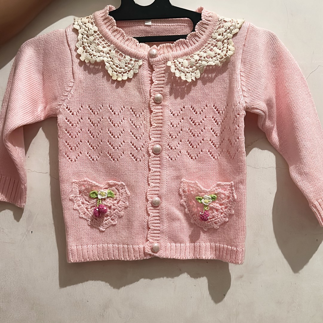 pink cardigan strawberry coquette dolette lace || cutecore jojifuku ...