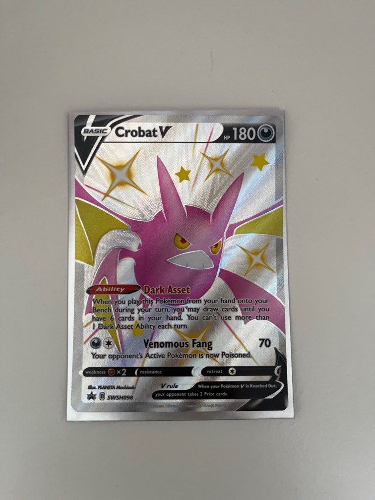 Pokemon tcg - Crobat V - Black star, Hobbies & Toys, Toys & Games on ...