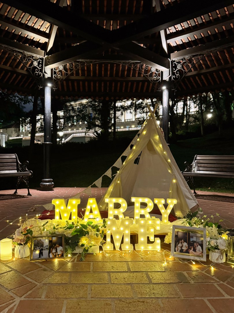 Proposal setup, Hobbies & Toys, Occasions & Party Supplies on Carousell