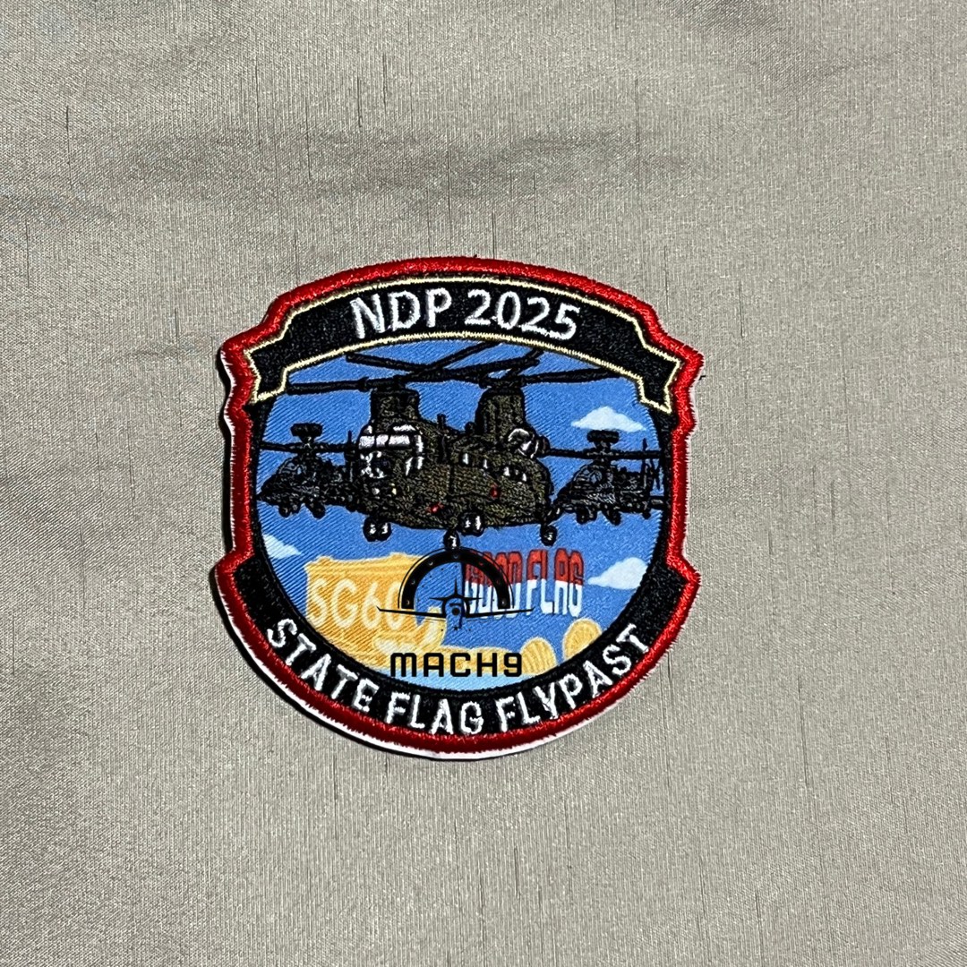 RSAF SG60 NDP 2025 State Flag Flypast Patch, Hobbies & Toys ...