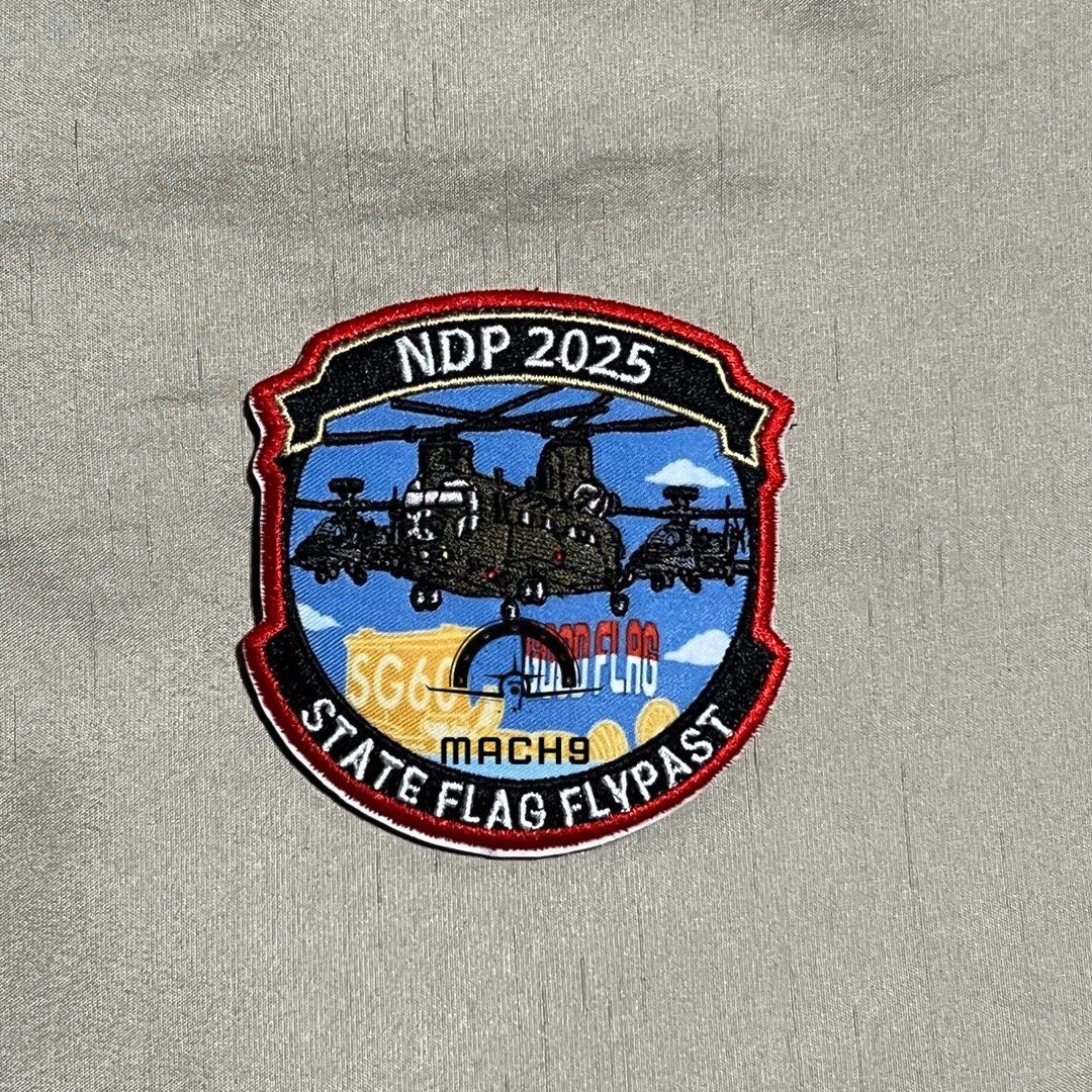 RSAF SG60 NDP 2025 State Flag Flypast Patch, Toys & Collectibles, Fan ...