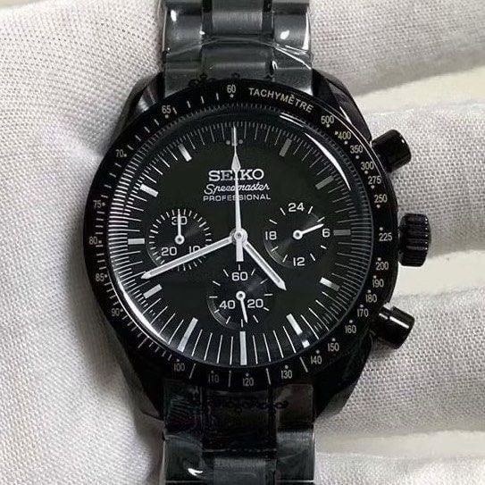 Seiko Speedmaster Professional Black Chronograph Watch, Men's Fashion ...