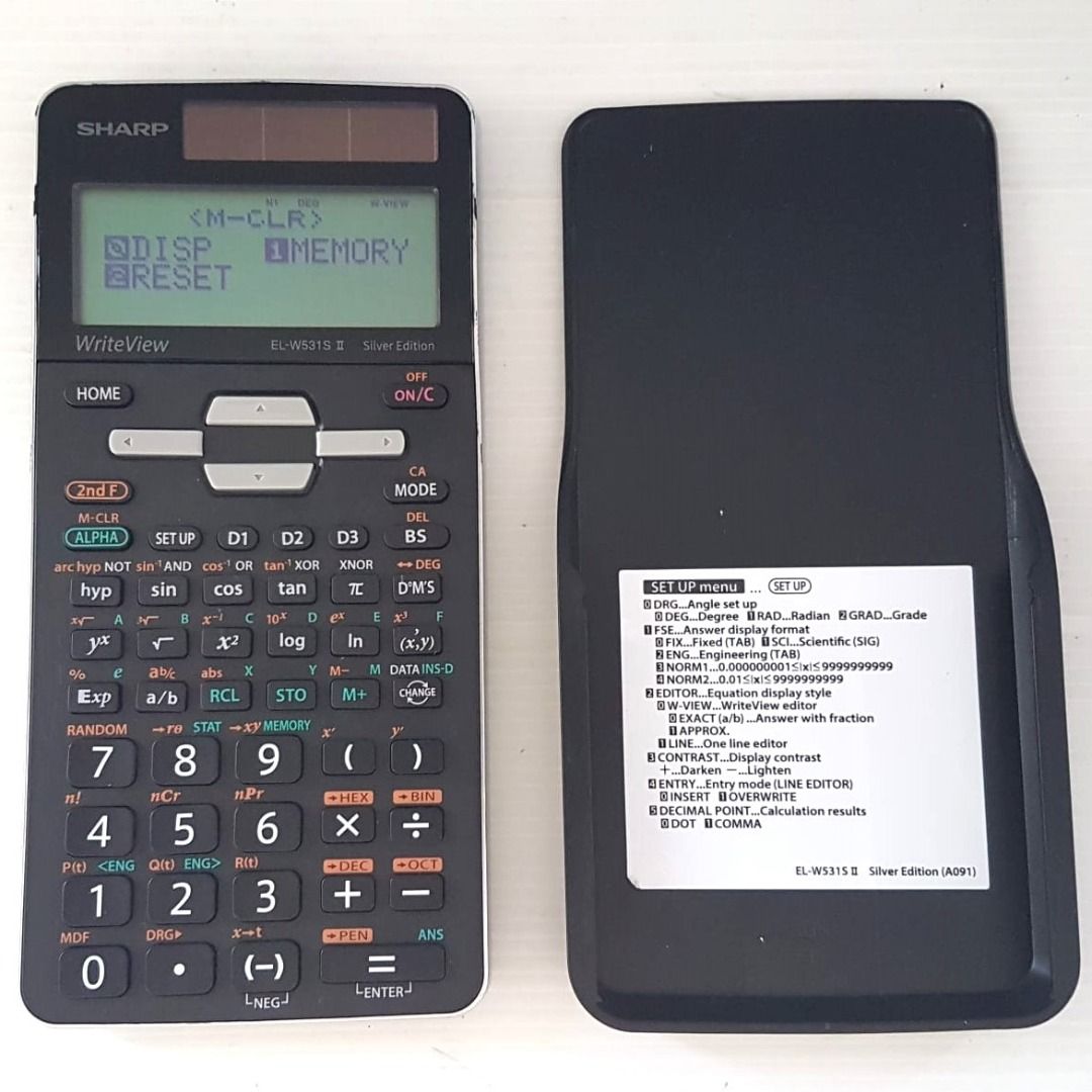 Sharp EL-W531S II Scientific Calculator (Silver Edition), Sleek Model ...