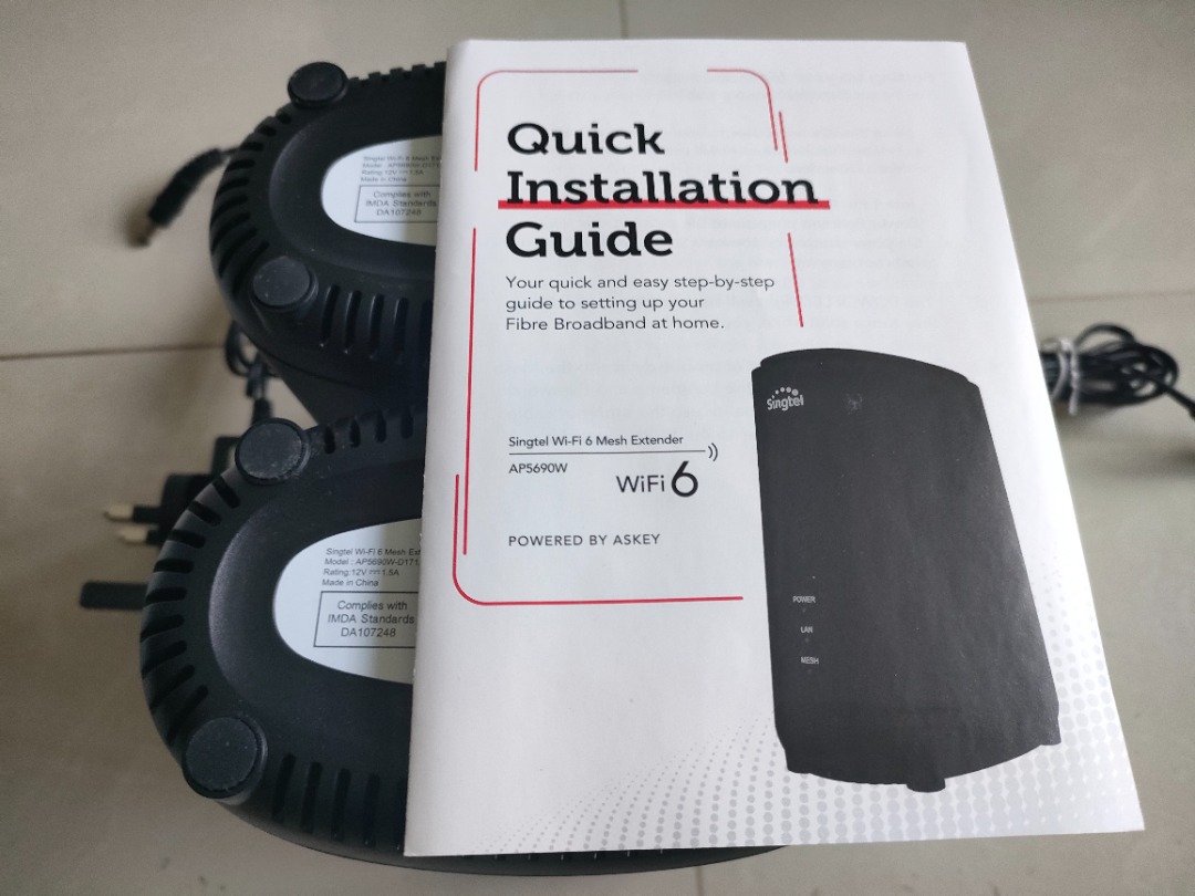Singtel WiFi 6 Mesh Extender AP5690W, Computers & Tech, Parts ...