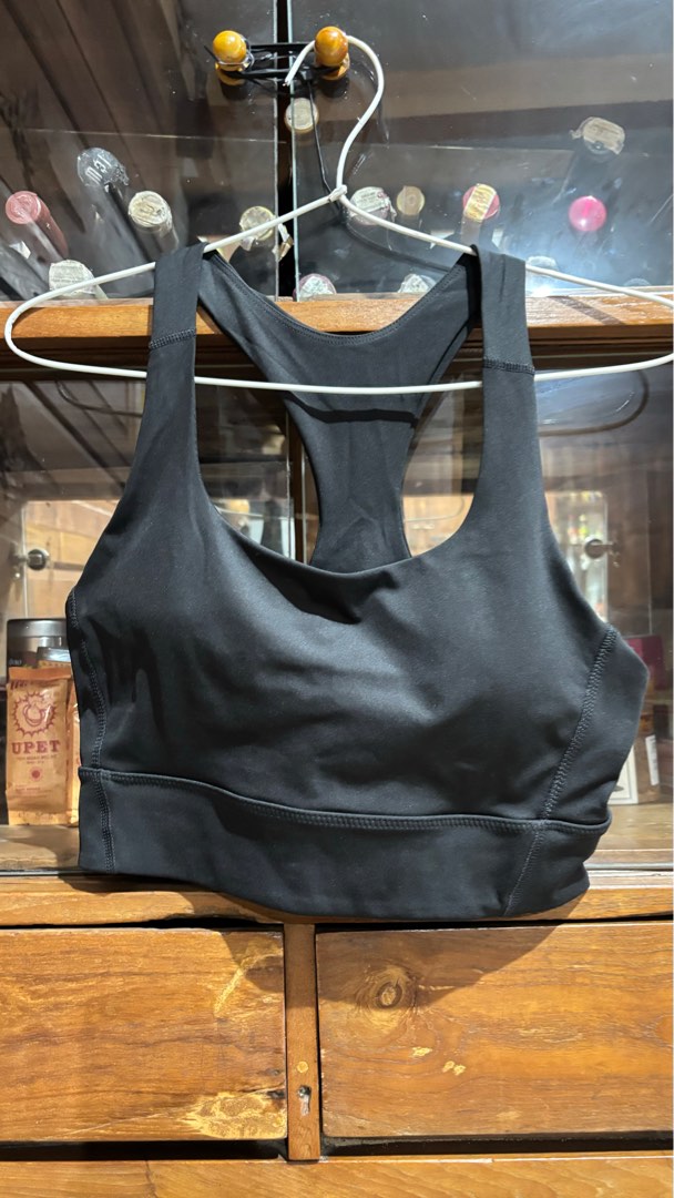 SPORT BRA H&M BLACK, Fesyen Wanita, Pakaian Wanita, Atasan di Carousell
