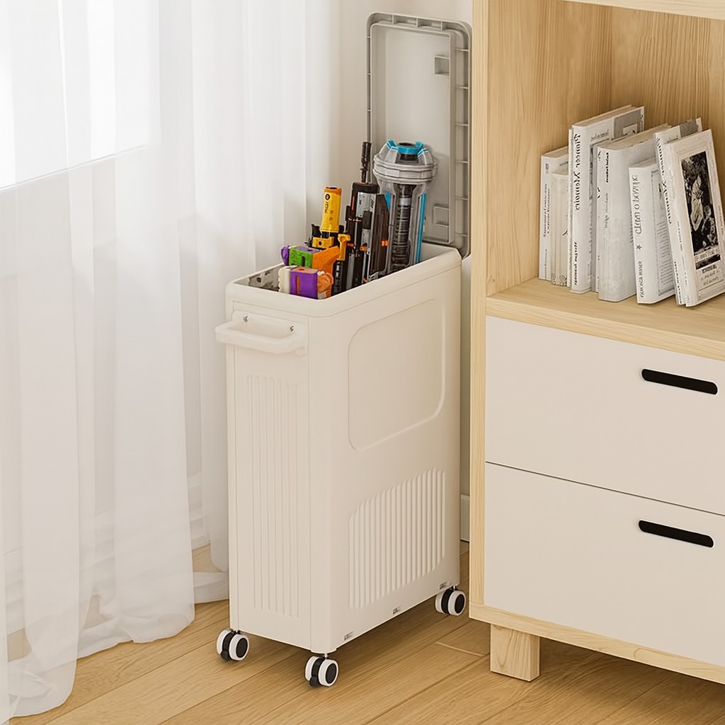 Sports Equipment Storage Box | Rolling Toy Organizer Bin | Foldable ...