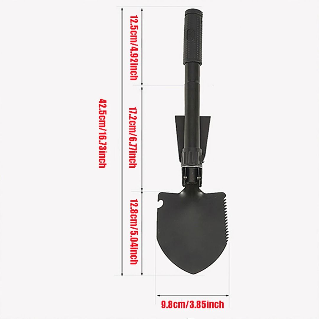 Stainless Steel Folding Shovel - Multi-Functional Camping & Gardening ...