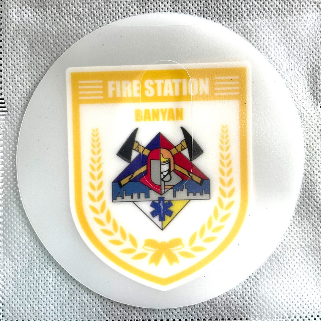 Static Cling Decals : SCDF BANYAN FIRE STATION . 11cm diameter . Free ...
