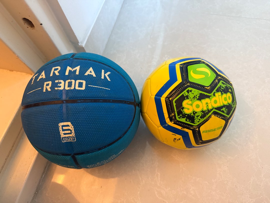 Tarmak R300 Basketball & Sondico Soccer Ball, Sports Equipment, Sports ...