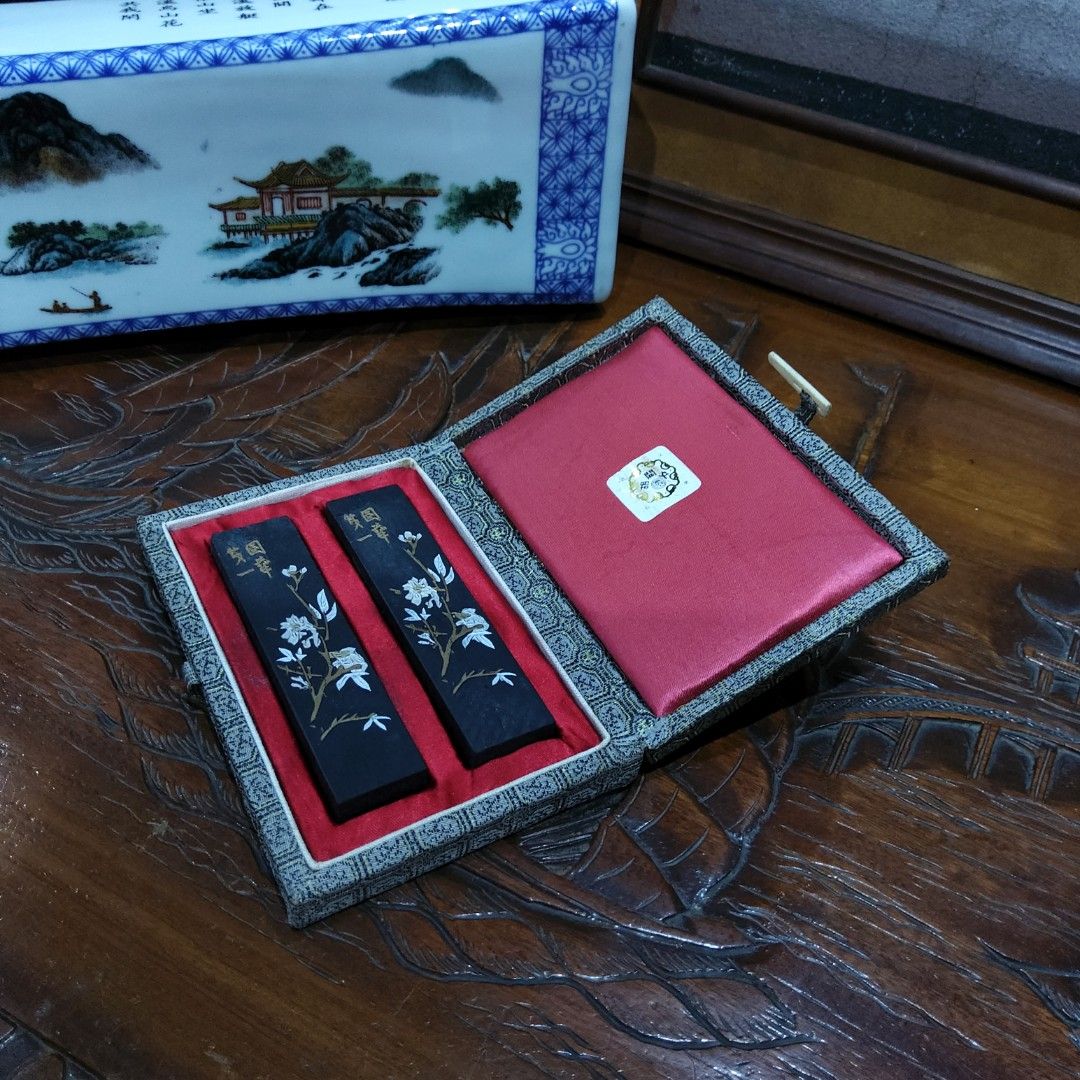 Traditional Chinese Sumi-E Ink Stick Solid Ink - Tradisional Tongkat Tinta Solid Sumi E - Antik ...