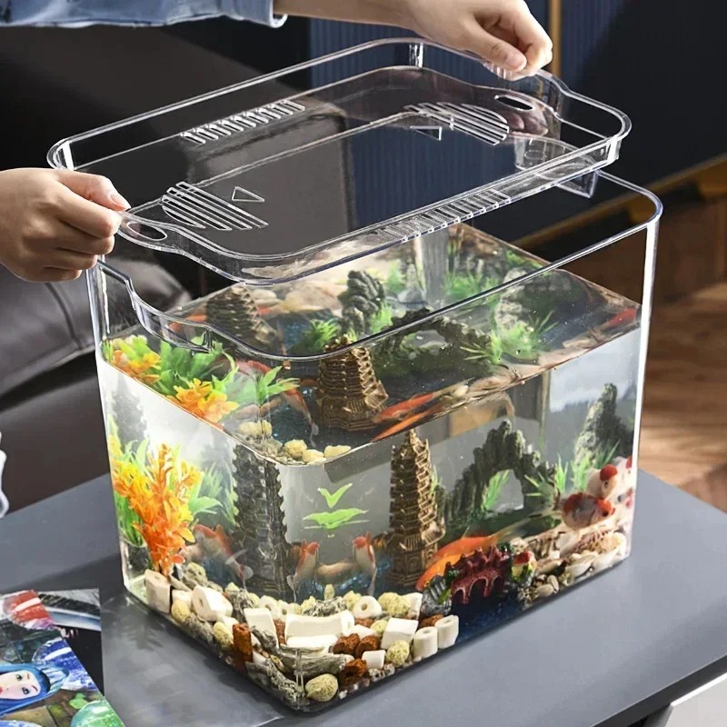 Transparent Square Fish Tank High Quality Plastic Goldfish Tank ...