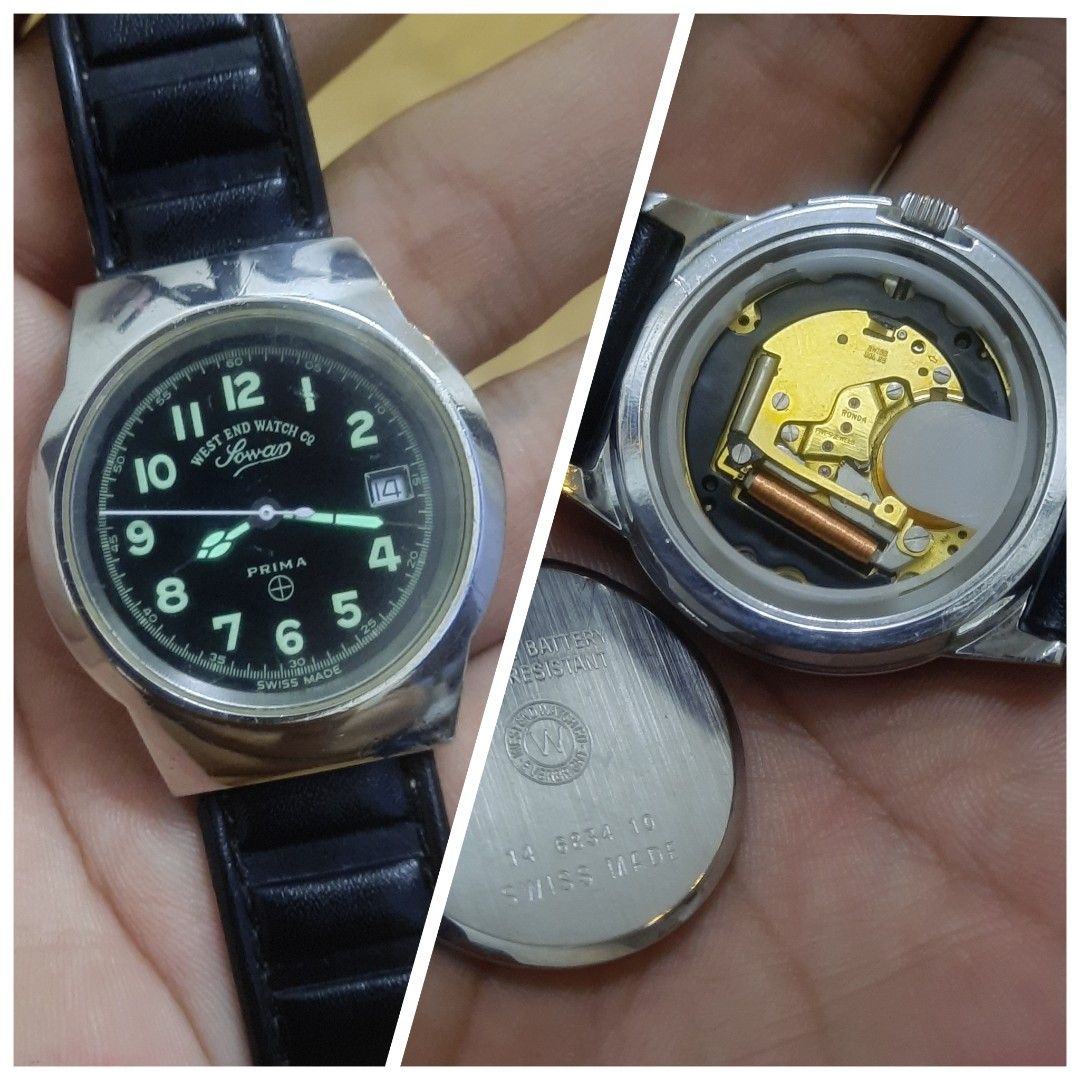 West End Watch Military Vintage Swiss Quartz, Fesyen Pria, Jam Tangan ...