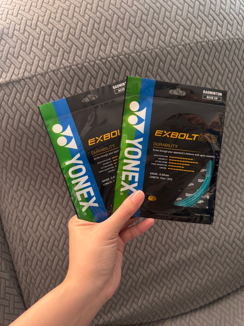 Yonex exbolt 68 string, Sports Equipment, Other Sports Equipment and ...
