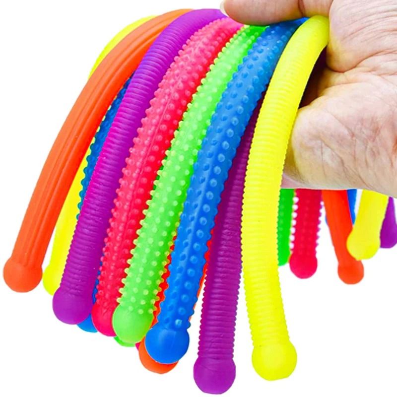 10PCS Jumbo Colorful Fidget Noodles Toys Squeeze Release Anxiety For ...
