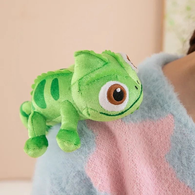 17cm Pascal Rapunzel Chameleon Lying Shoulder Plushie Toy Stuffed Doll ...