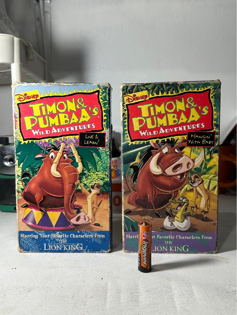 1996 VHS Timon & Pumbaa's Wild Adventures: Hangin' With Baby & Live ...
