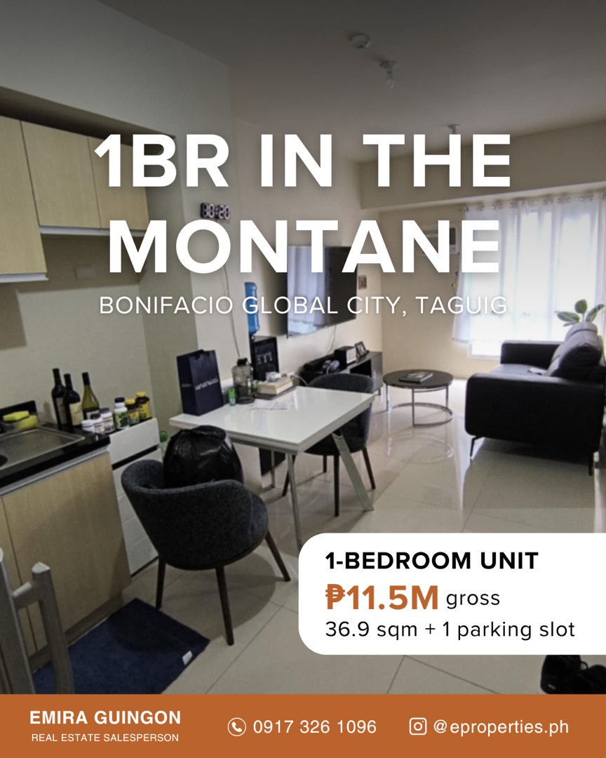 1BR BELOW ZONAL in The Montane, BGC, Property, For Sale, Apartments ...