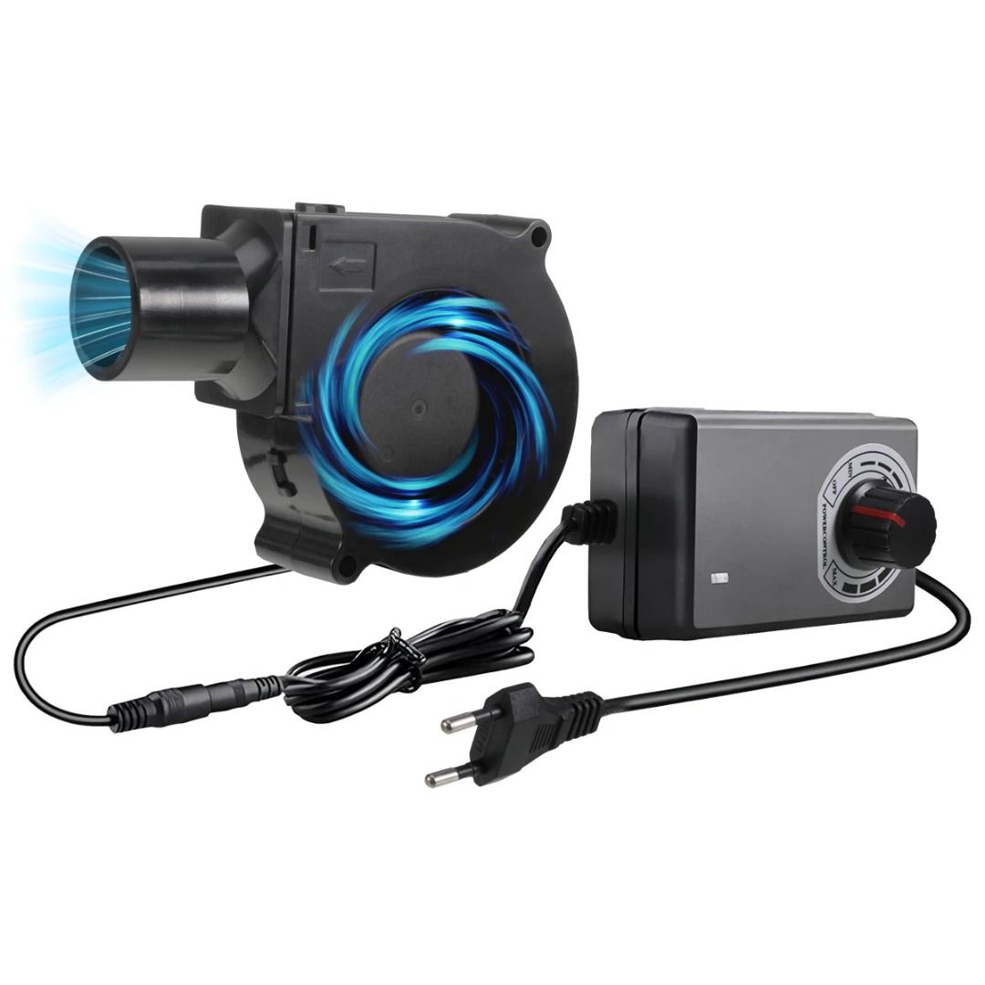 220V BBQ Fan Small Blast Engine with Air Collecting Adjustable Speed ...