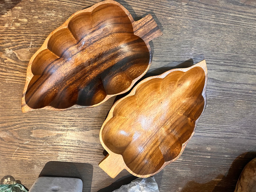 Acacia Leaf Shape Bowl, Furniture & Home Living, Home Decor, Other Home ...
