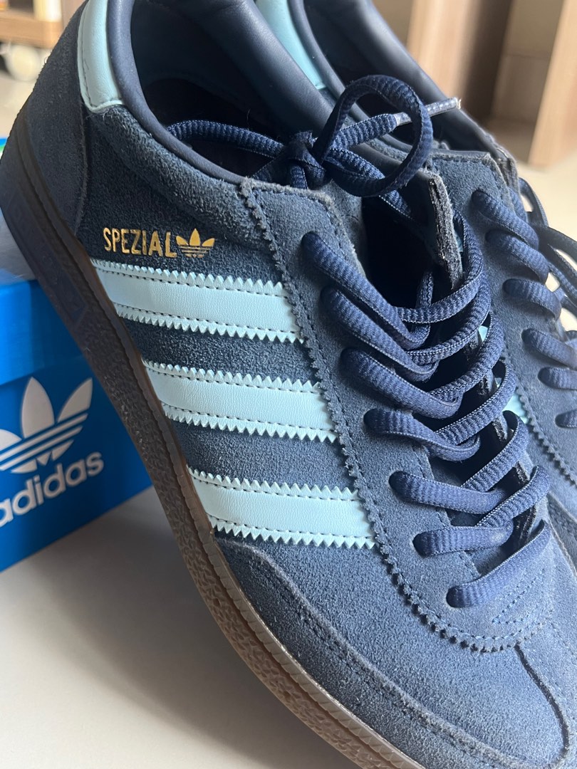 Adidas Handball Spezial Navy Gum | Blue Biru, Fesyen Wanita, Sepatu di ...