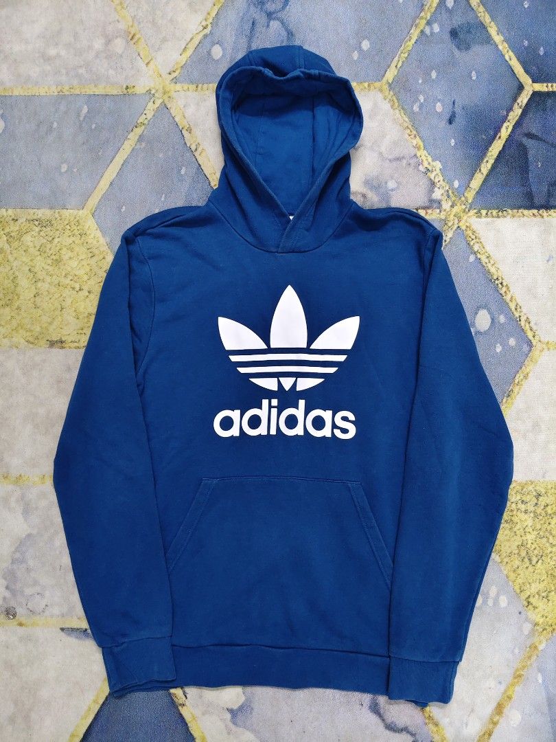 Adidas Treefoil Hoodie Big Logo, Men's Fashion, Activewear on Carousell