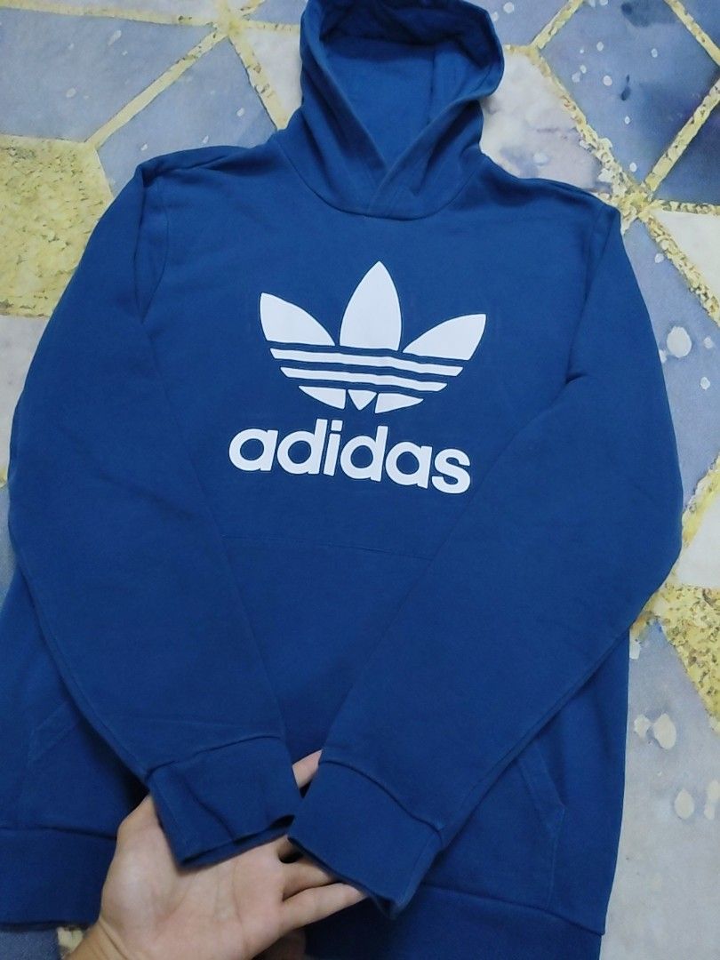 Adidas Treefoil Hoodie Big Logo, Men's Fashion, Activewear on Carousell
