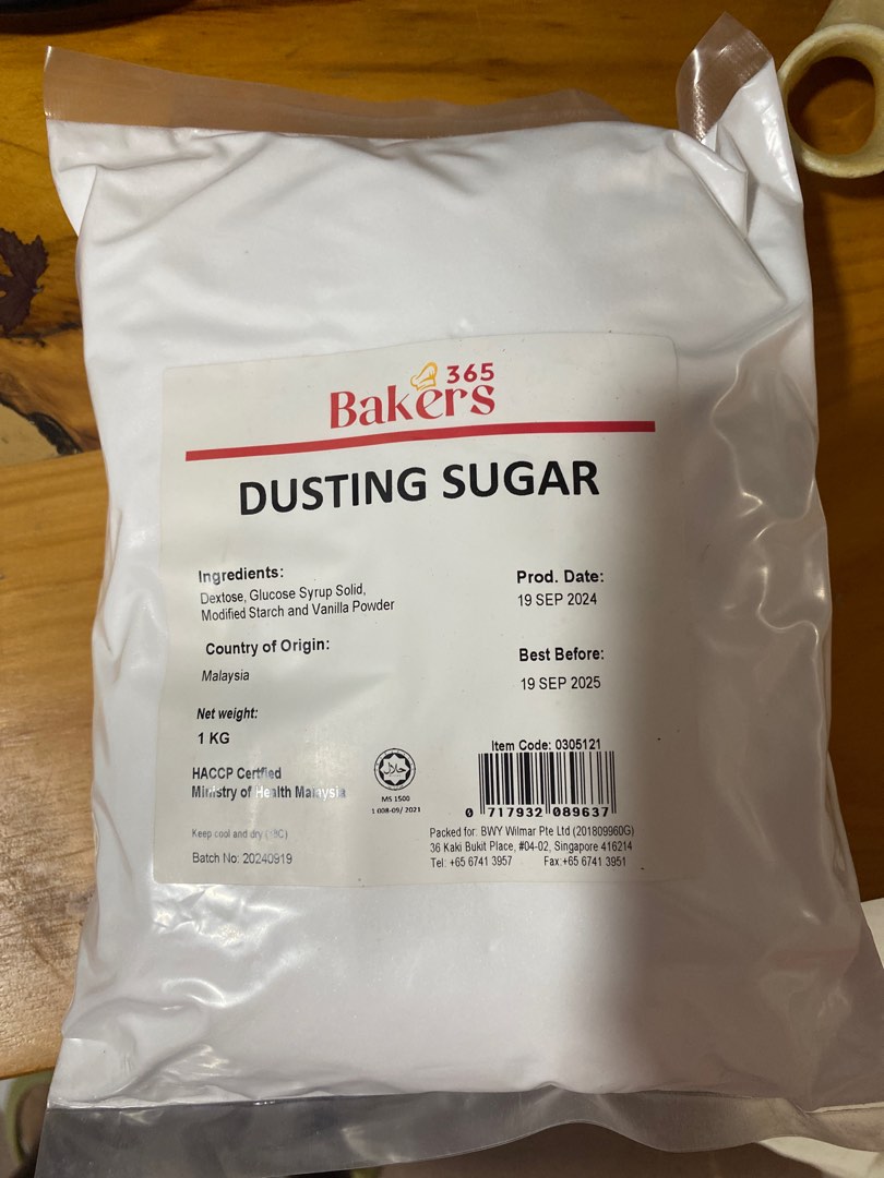 Baker's 365 Dusting Sugar 1kg - snow sugar, Food & Drinks, Homemade ...