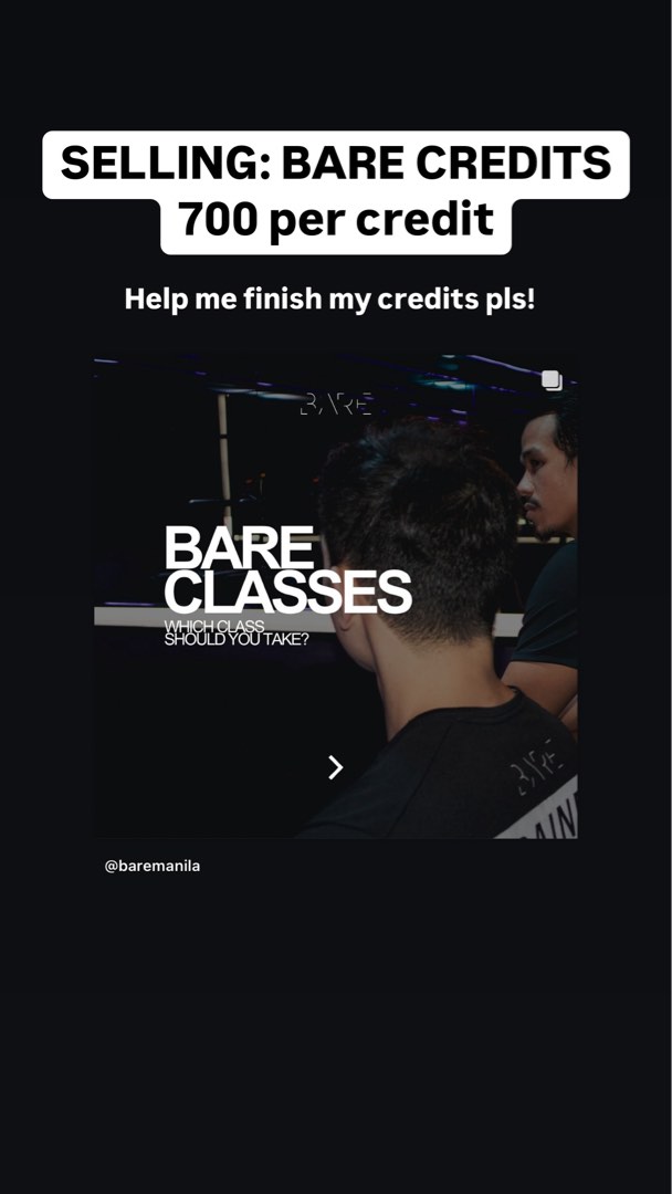 Bare Manila Credits, Tickets & Vouchers, Store Credits on Carousell