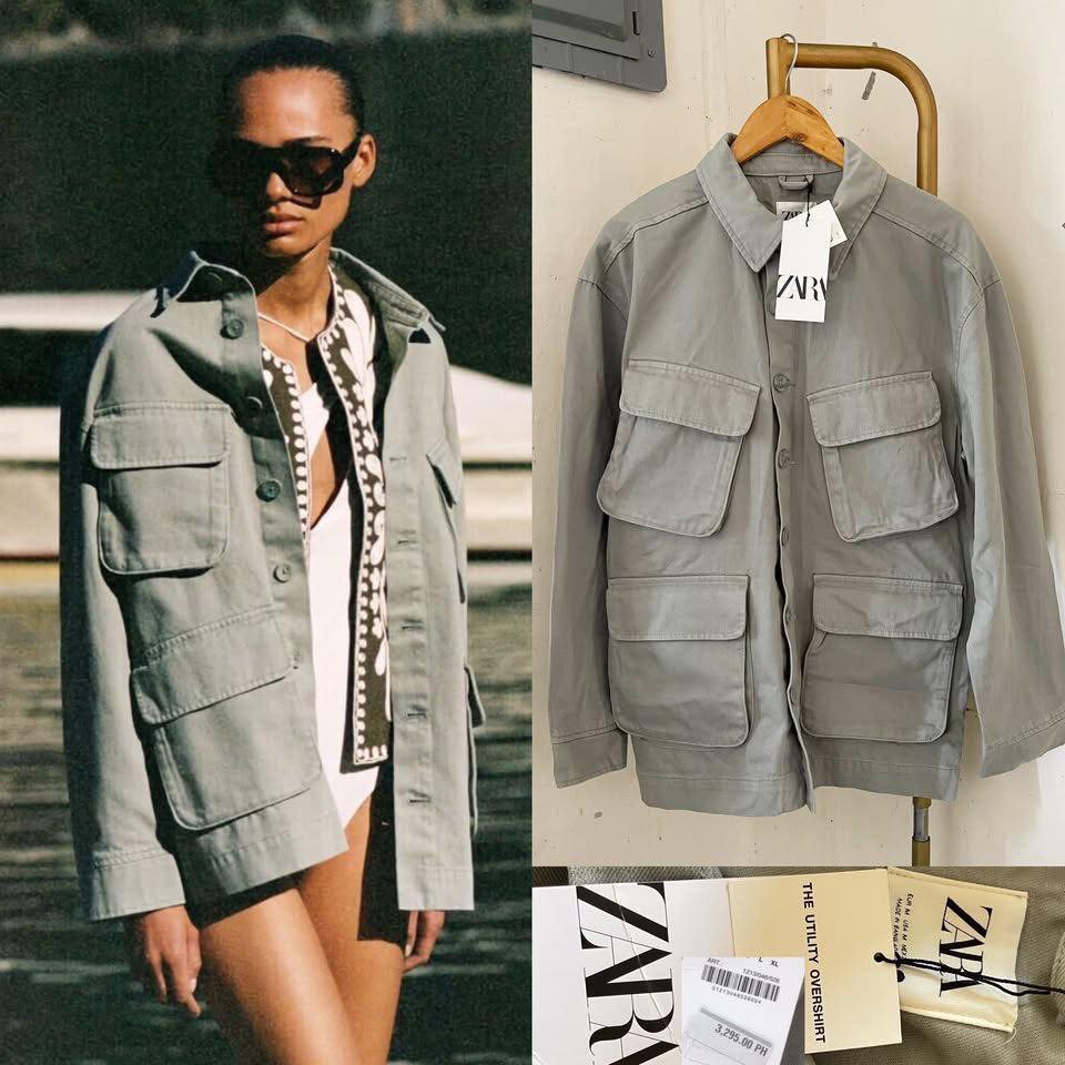 BNWT ZARA oversized utility jacket, Women's Fashion, Coats, Jackets and ...