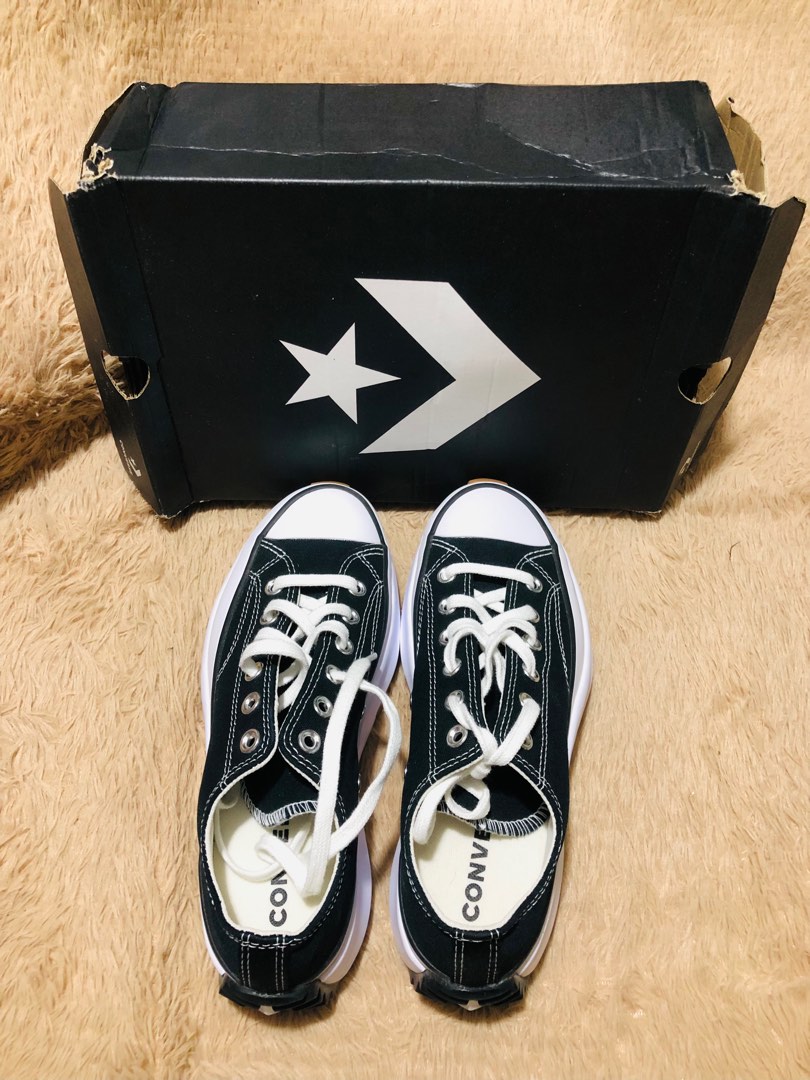 CONVERSE CHUNK TAYLOR RUN STAR HIKE OX (BLACK WHITE GUM), Women's ...